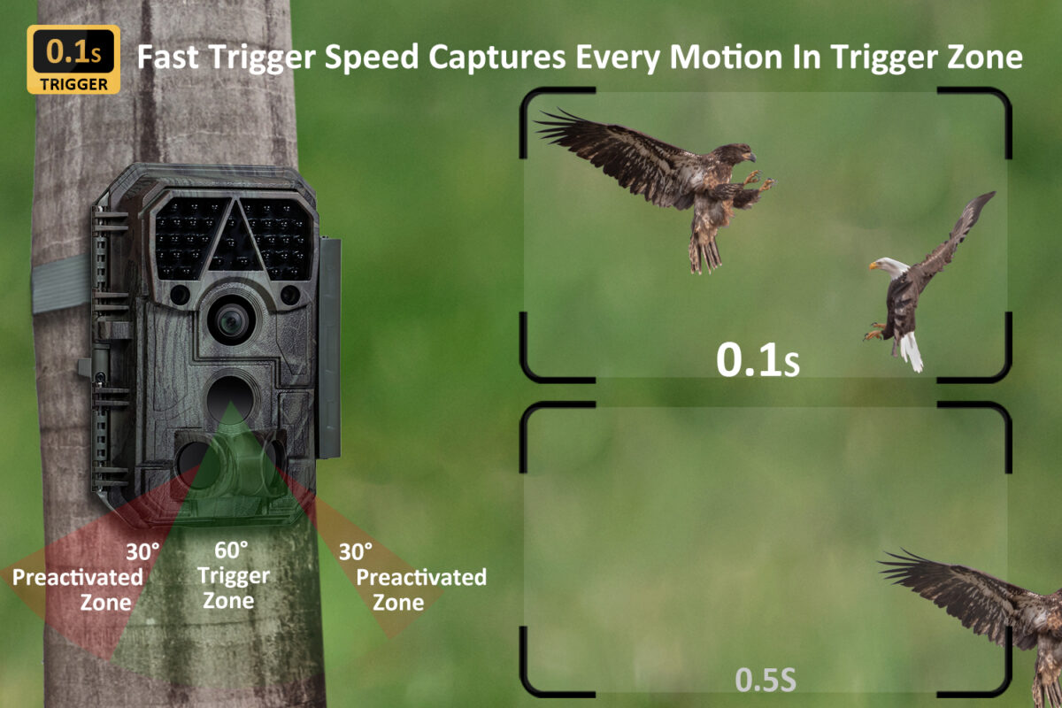 Meidase P60 Pro Trail Camera, 48mp 2K Game Cameras with Motion ...